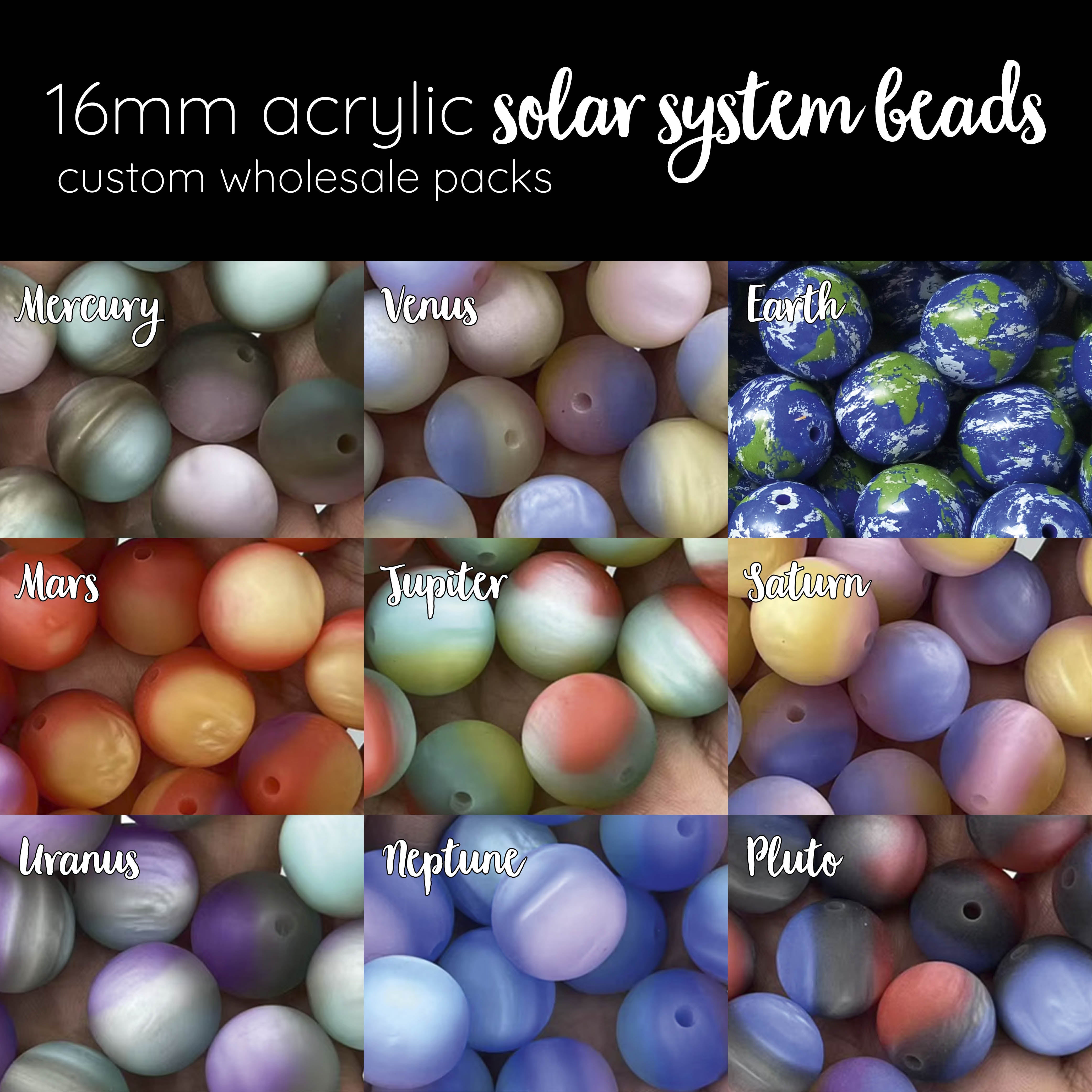 16mm solar system planets wholesale bubblegum beads – Bubblegum Beads AZ