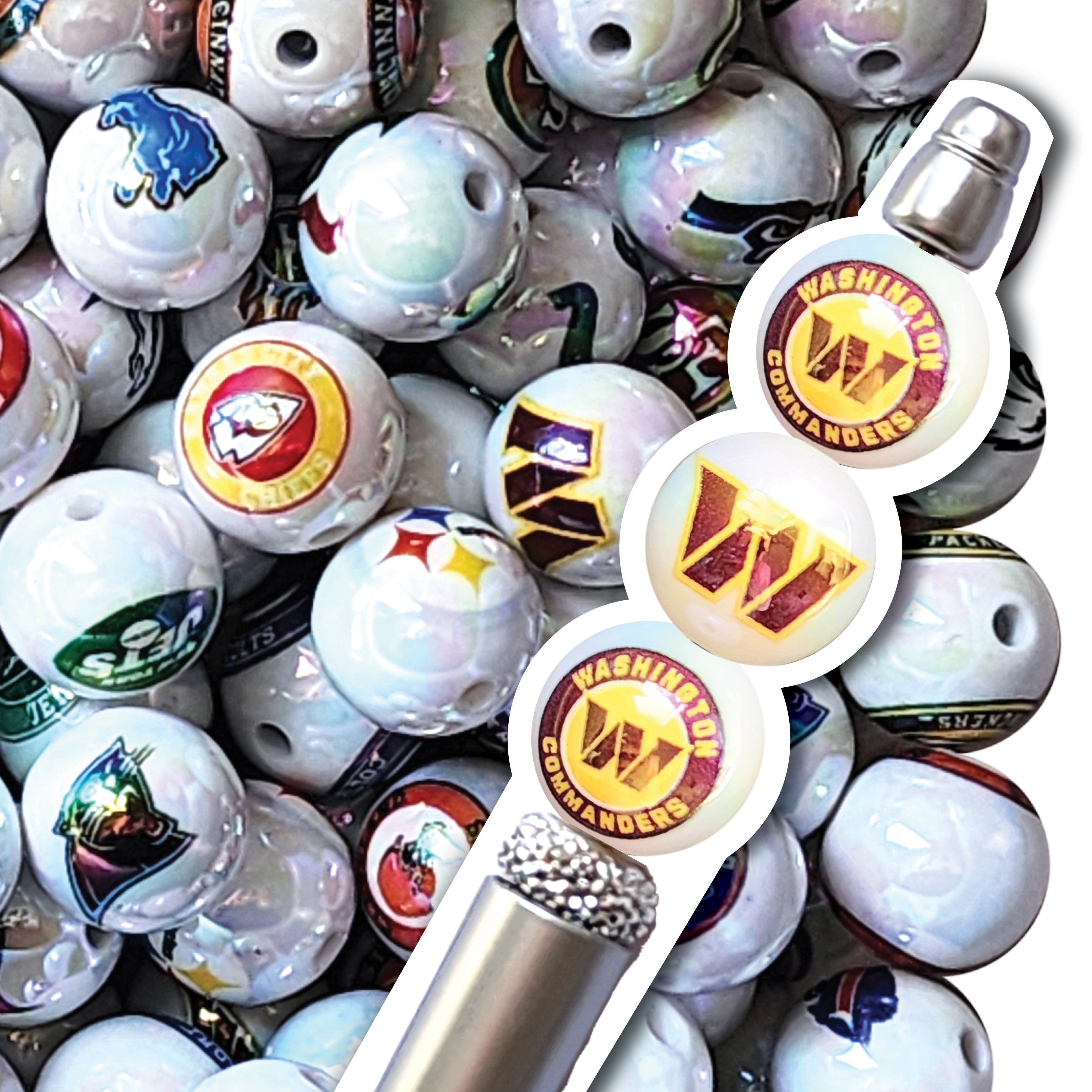 16mm AB washington commanders nfl team logos custom printed bubblegum ...