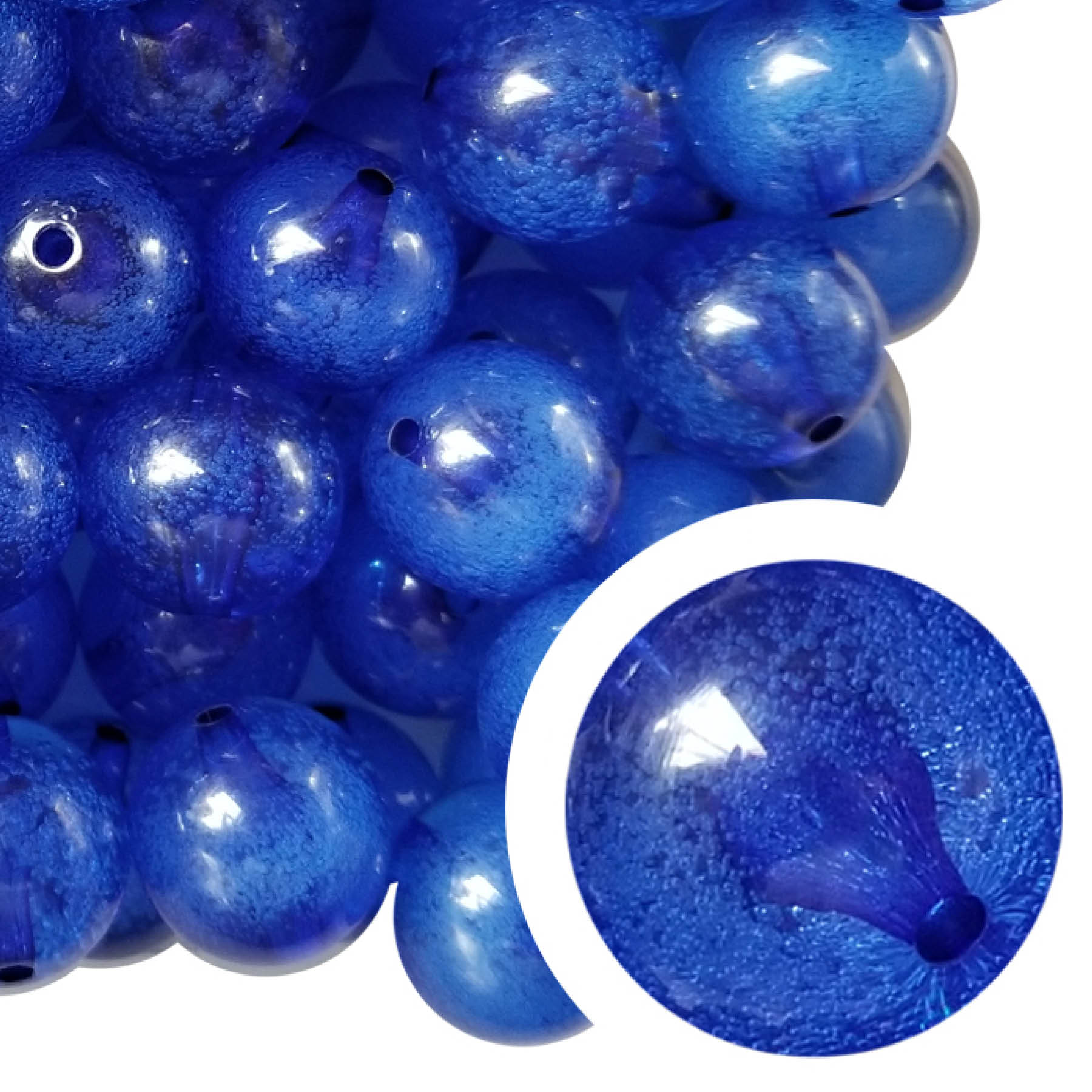 blue fizzy bubbles 20mm bubblegum beads – Bubblegum Beads AZ