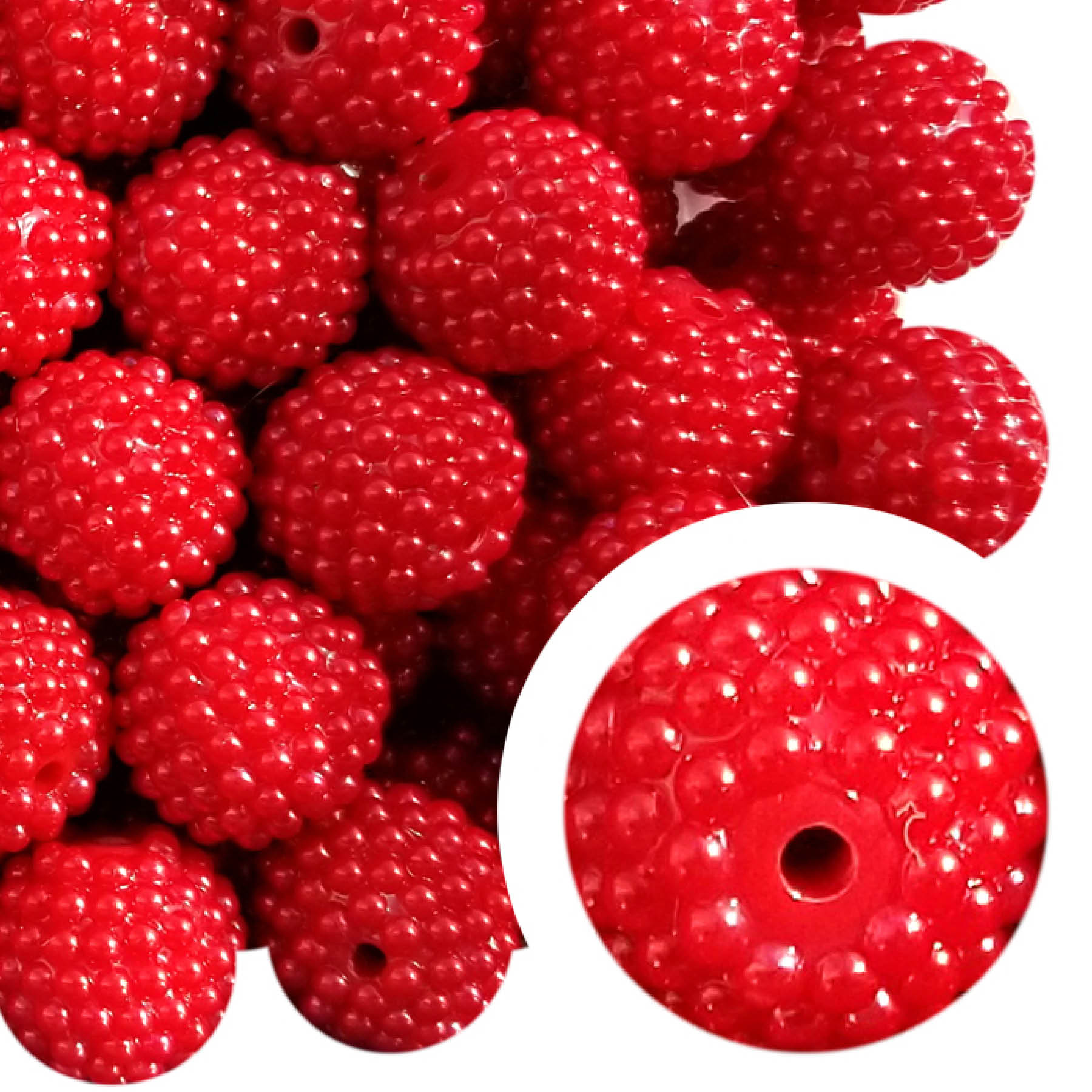 red berry 20mm bubblegum beads – Bubblegum Beads AZ